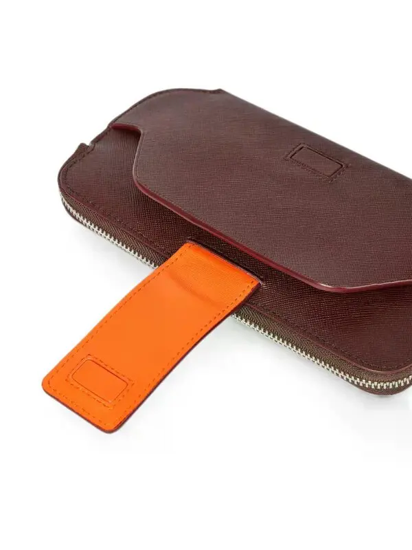 Paul Smith Burgundy Leather Travel Pouch