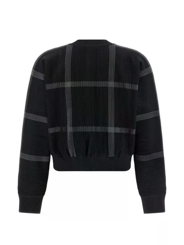 Issey Miyake Crossing Knit Checkered Sweater