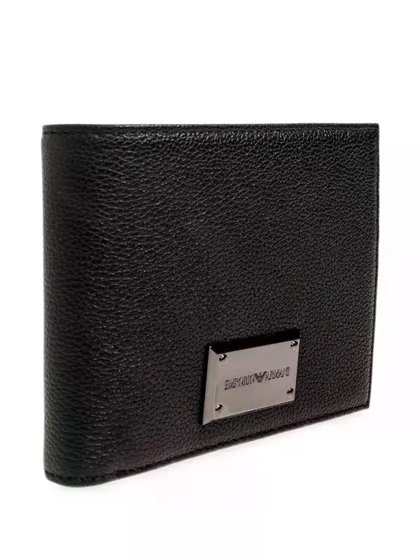 Emporio Armani Logo-plaque Pebbled Leather Wallet