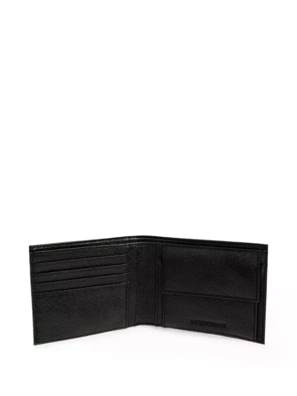 Emporio Armani Logo-plaque Pebbled Leather Wallet
