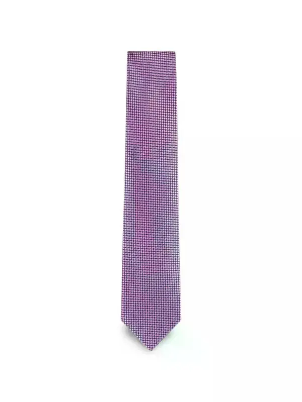 Brioni Geometric-pattern Tie - Pink
