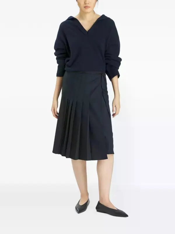 Barena Venezia Telma Pleated Wrap Midi Skirt