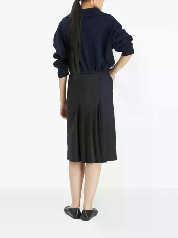 Barena Venezia Telma Pleated Wrap Midi Skirt