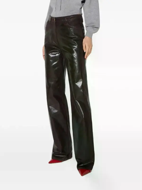 Elisabetta Franchi Loose Jeans With Laminated Effect