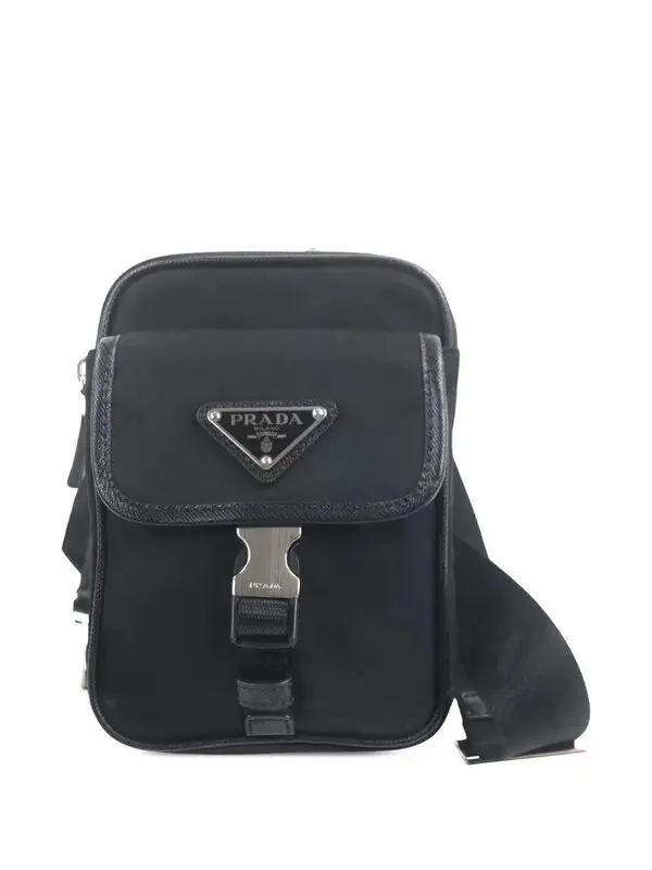 Prada 2013-2026 Re Nylon And Saffiano Smartphone Case Satchel - Black