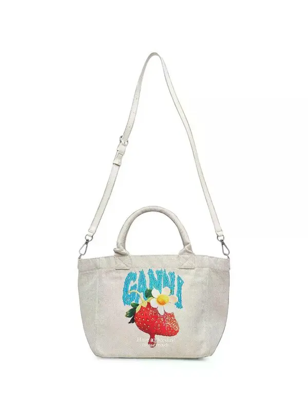 GANNI Small Strawberry Easy Tote Bag