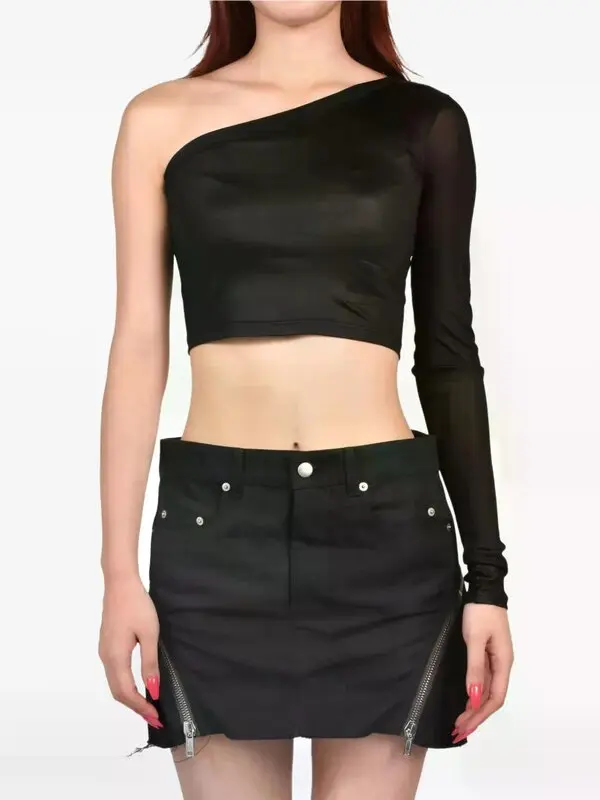 Rick Owens Ziggy T Asymmetric Cropped T-shirt