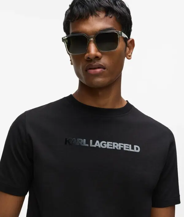 Karl Lagerfeld Metal Badge Logo T-shirt