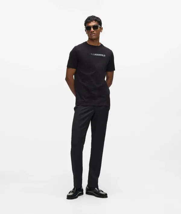 Karl Lagerfeld Metal Badge Logo T-shirt