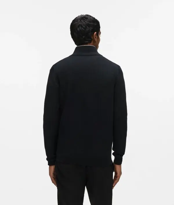 Karl Lagerfeld Wool Zip-up Cardigan