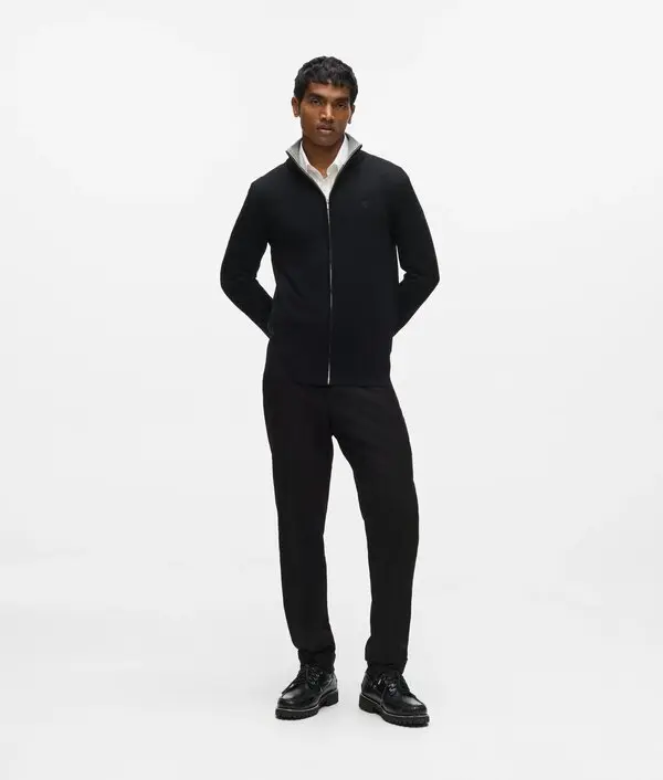 Karl Lagerfeld Wool Zip-up Cardigan