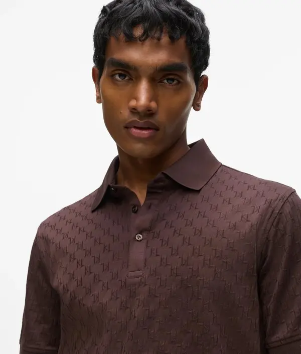 Karl Lagerfeld Monogram Polo Shirt