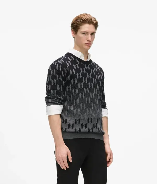 Karl Lagerfeld Gradient Monogram Sweater