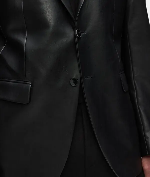Karl Lagerfeld Slim-fit Faux-leather Jacket