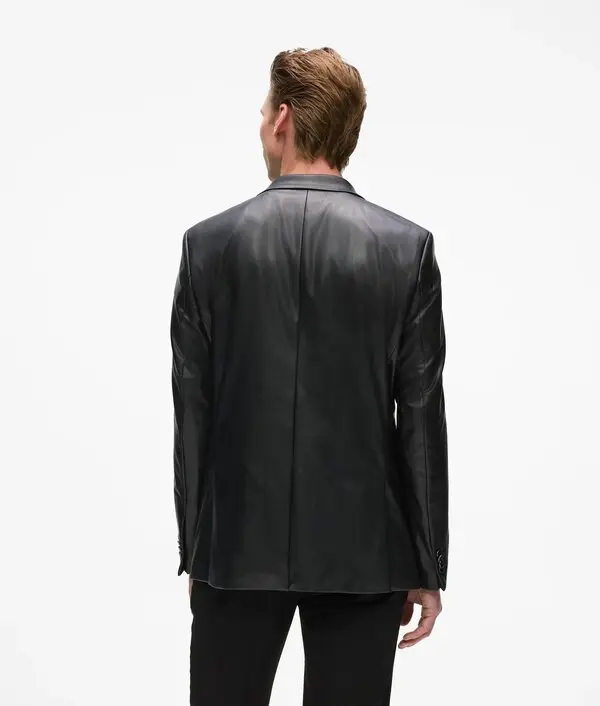 Karl Lagerfeld Slim-fit Faux-leather Jacket