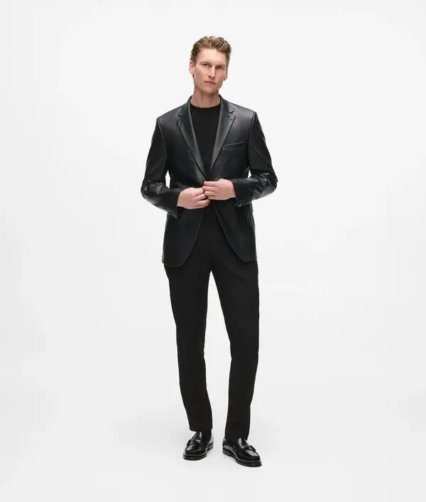 Karl Lagerfeld Slim-fit Faux-leather Jacket
