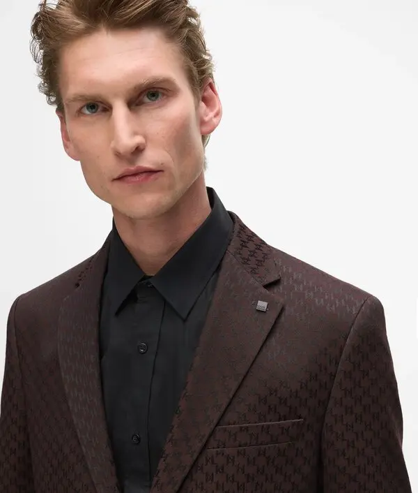 Karl Lagerfeld All-over Monogram Suit Jacket
