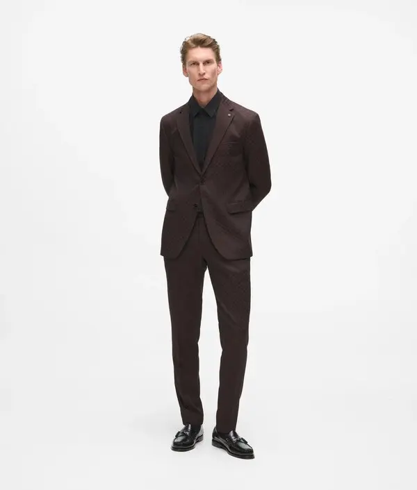Karl Lagerfeld All-over Monogram Suit Jacket