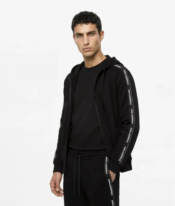 Karl Lagerfeld Logo Loungewear Zip-up Hoodie