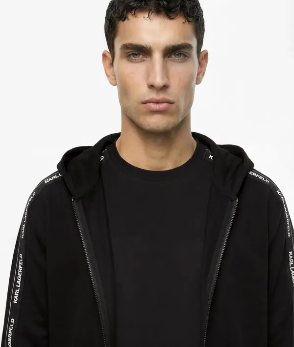 Karl Lagerfeld Logo Loungewear Zip-up Hoodie