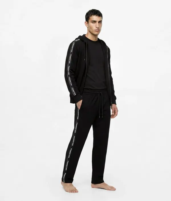 Karl Lagerfeld Logo Loungewear Zip-up Hoodie