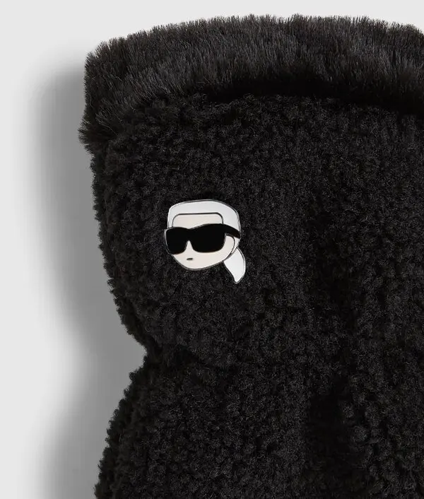 Karl Lagerfeld Ikon Faux-shearling Mittens