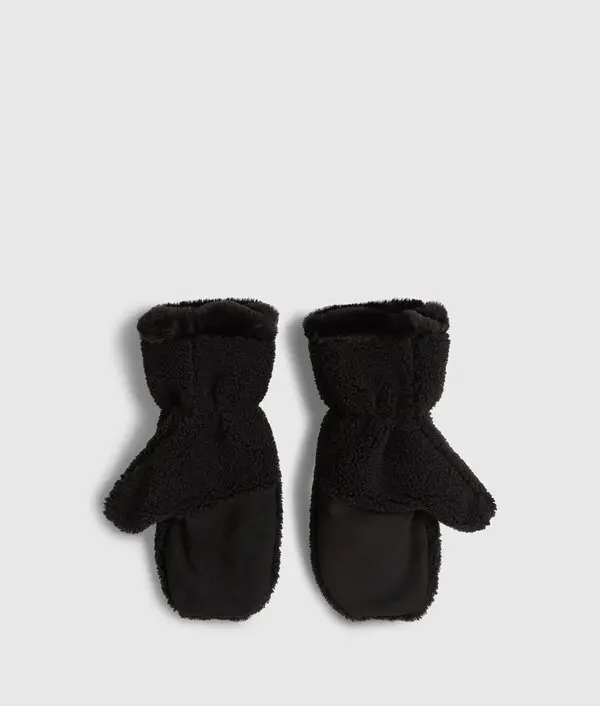 Karl Lagerfeld Ikon Faux-shearling Mittens