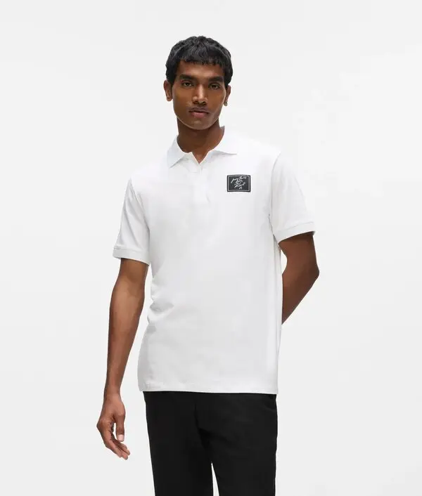 Karl Lagerfeld From Paris With Love Polo Shirt - White
