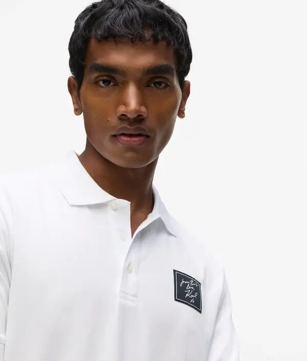 Karl Lagerfeld From Paris With Love Polo Shirt - White