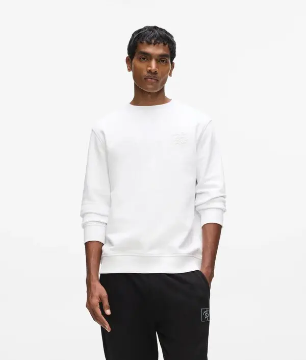Karl Lagerfeld From Paris With Love Patch Sweatshirt - White