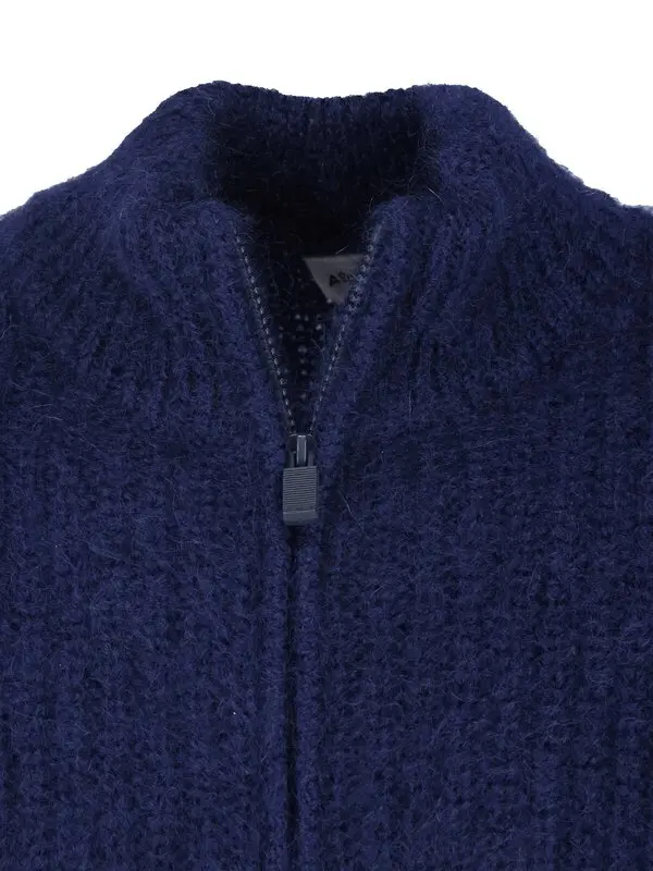 Aspesi Wool And Mohair Zip Sweater