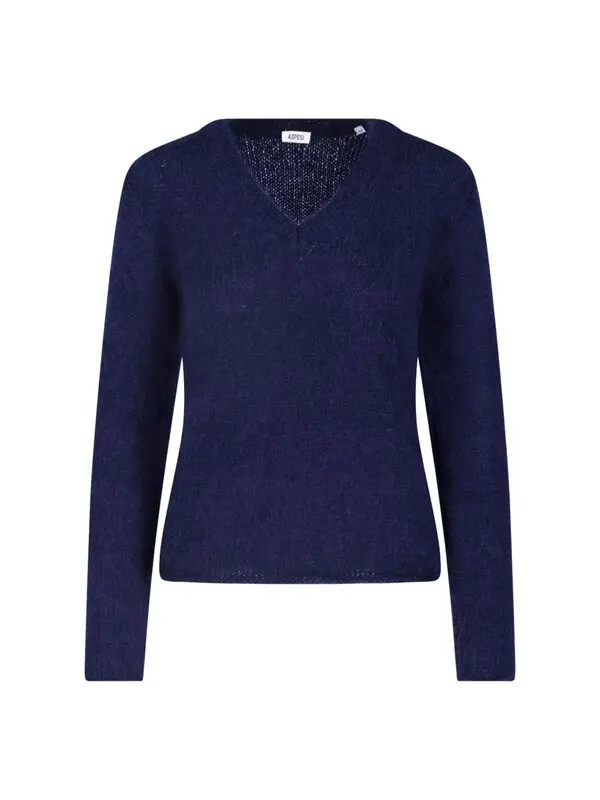 Aspesi Mohair And Wool Sweater - Blue