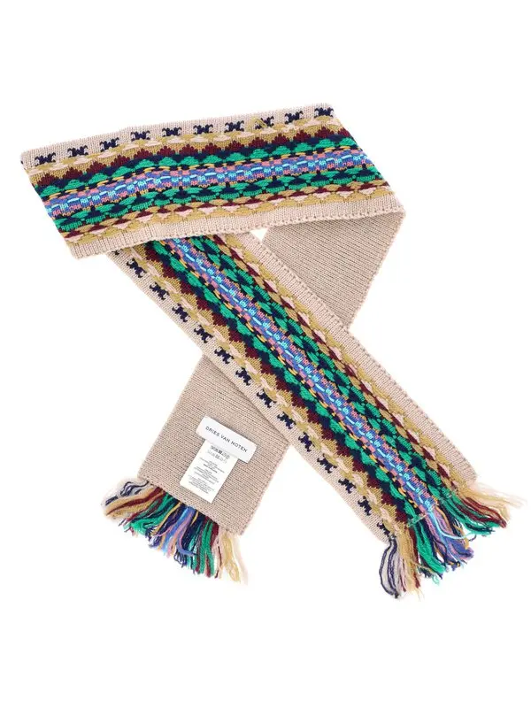 Dries Van Noten Jacquard Wool Scarf