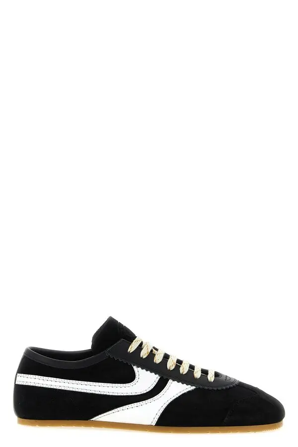 Dries Van Noten Suede Sneakers - White/black