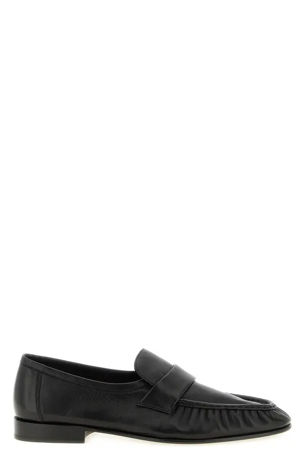 THE ROW Soft Mocassino' Loafers - Black