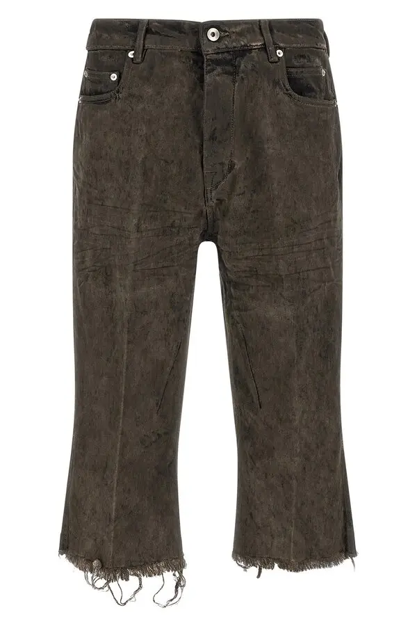 Rick Owens Bolan Cutoffs' Bermuda Shorts - Gray