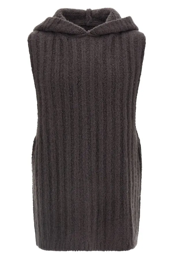 Rick Owens Hooded Tank' Top - Gray