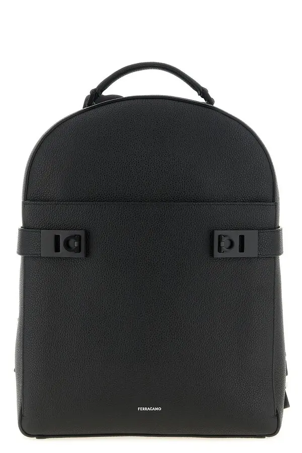 FERRAGAMO Hug' Backpack - Black