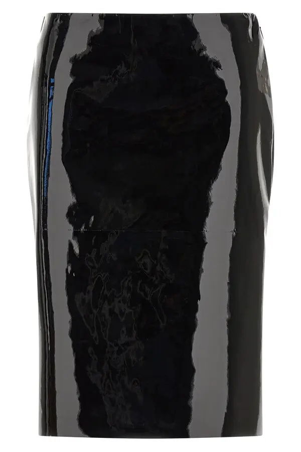 FERRAGAMO Patent Skirt - Black