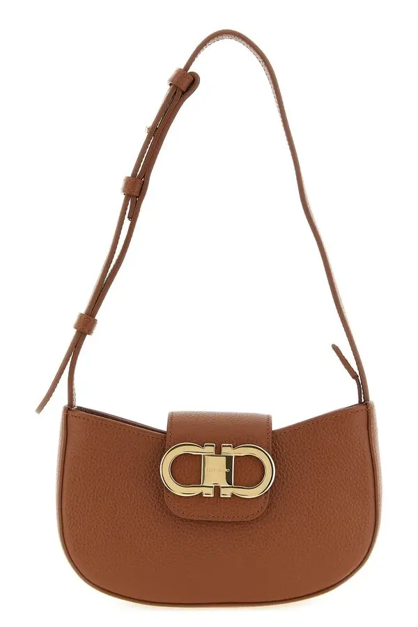 FERRAGAMO Gabry' Mini Shoulder Bag - Brown
