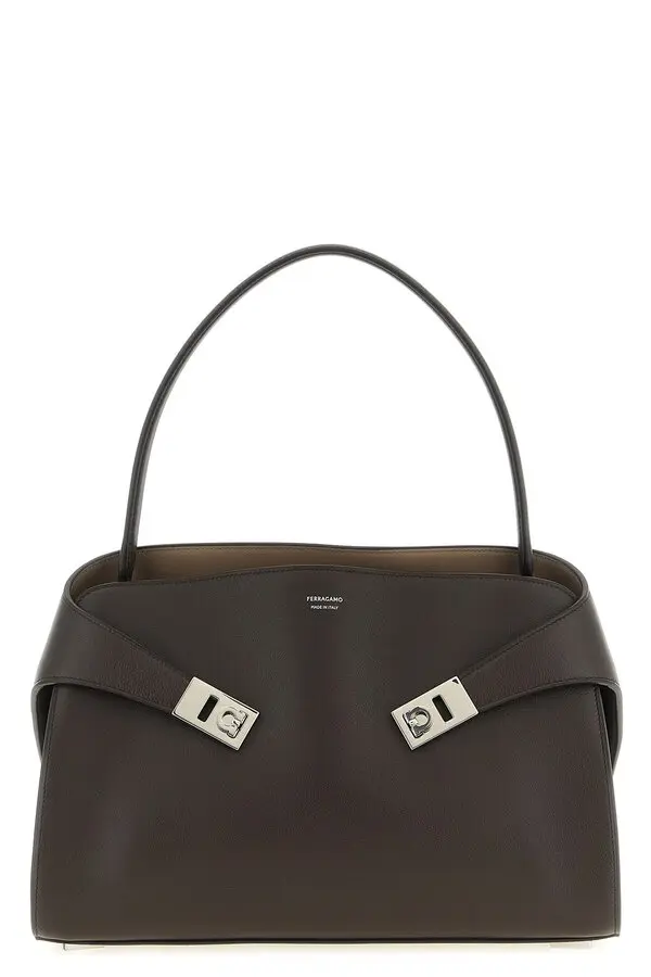 FERRAGAMO Hug Soft Shoulder Bag - Brown