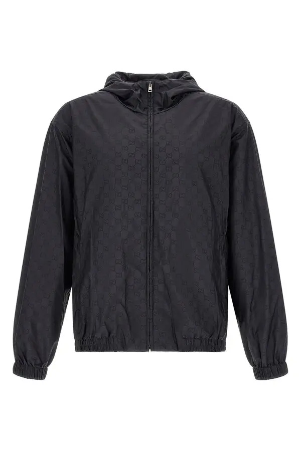 Gucci Gg Nylon Jacket - Black