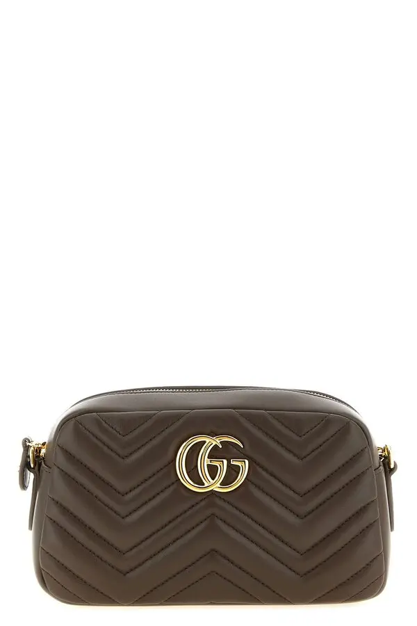 Gucci Gg Marmont' Small Crossbody Bag - Brown