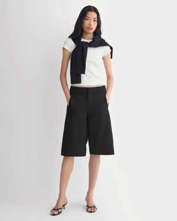 Everlane Ponte Bermuda Shorts - Black