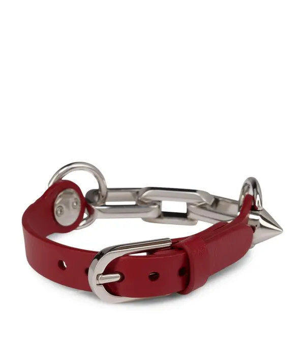 CHRISTIAN LOUBOUTIN Eva Leather Bracelet - Red