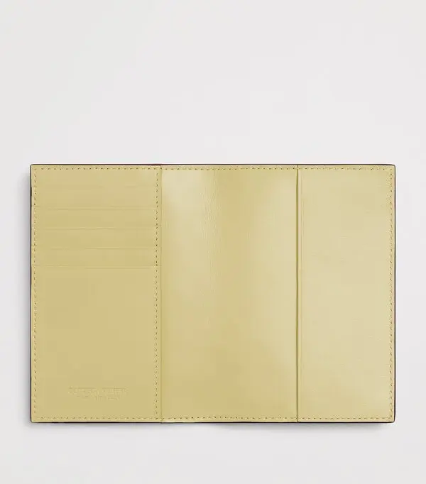 Bottega Veneta Leather Intrecciato Passport Holder