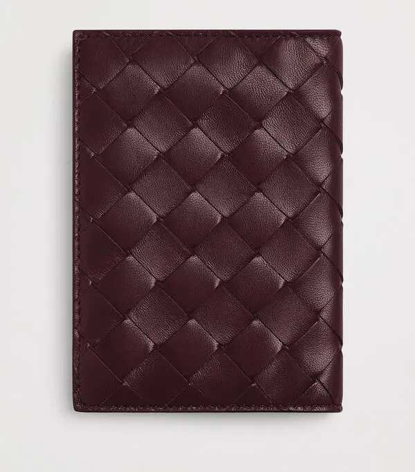Bottega Veneta Leather Intrecciato Passport Holder