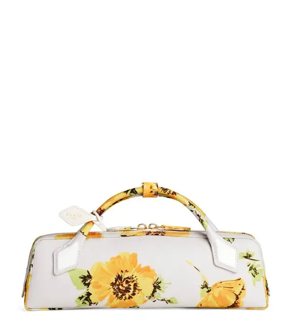 Alaïa Floral Le Teckel Top-handle Bag - White