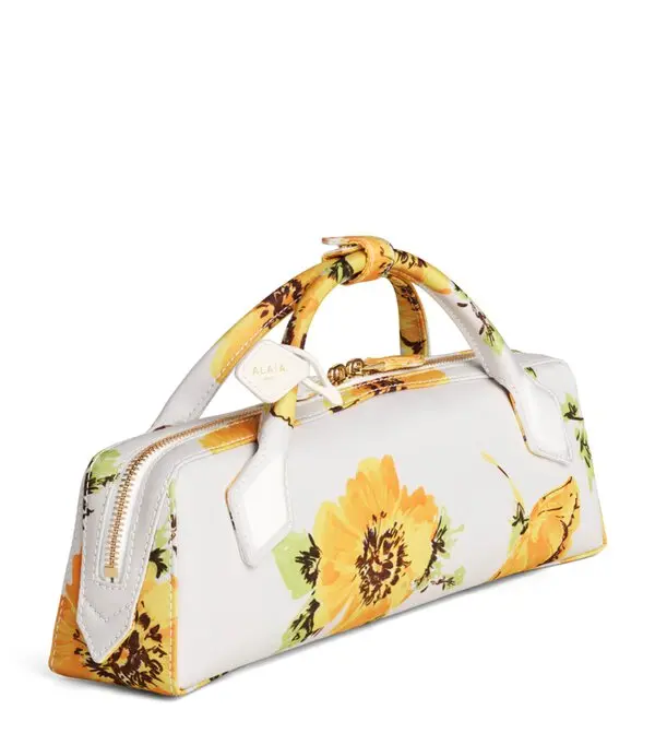 Alaïa Floral Le Teckel Top-handle Bag - White