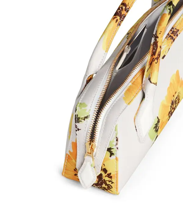 Alaïa Floral Le Teckel Top-handle Bag - White